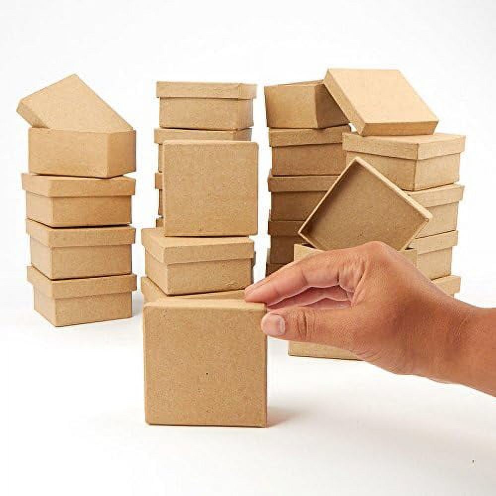 Set of 24 Square Shaped Boxes with Lids - For Group DIYs, Small ...