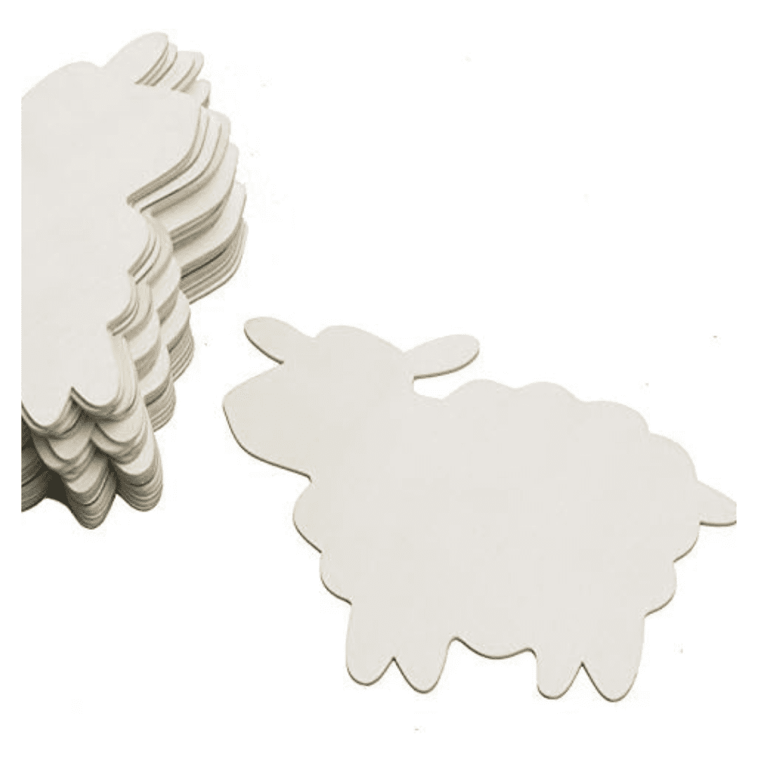 24pc Unfinished Wood Lamb Sheep Shapes - for Easter/Spring, Baby ...