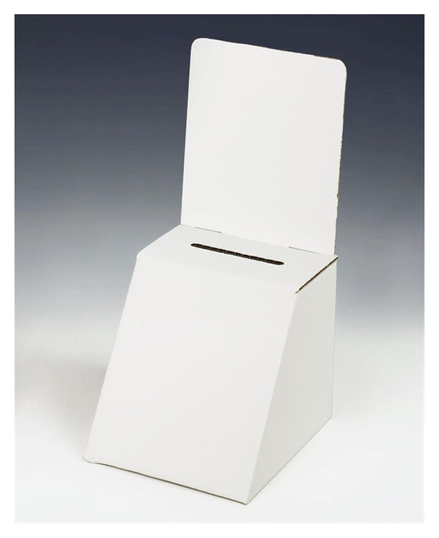 Set of (25) 6 x 5 x 8-Inch, White Cardboard Ballot Boxes, With ...