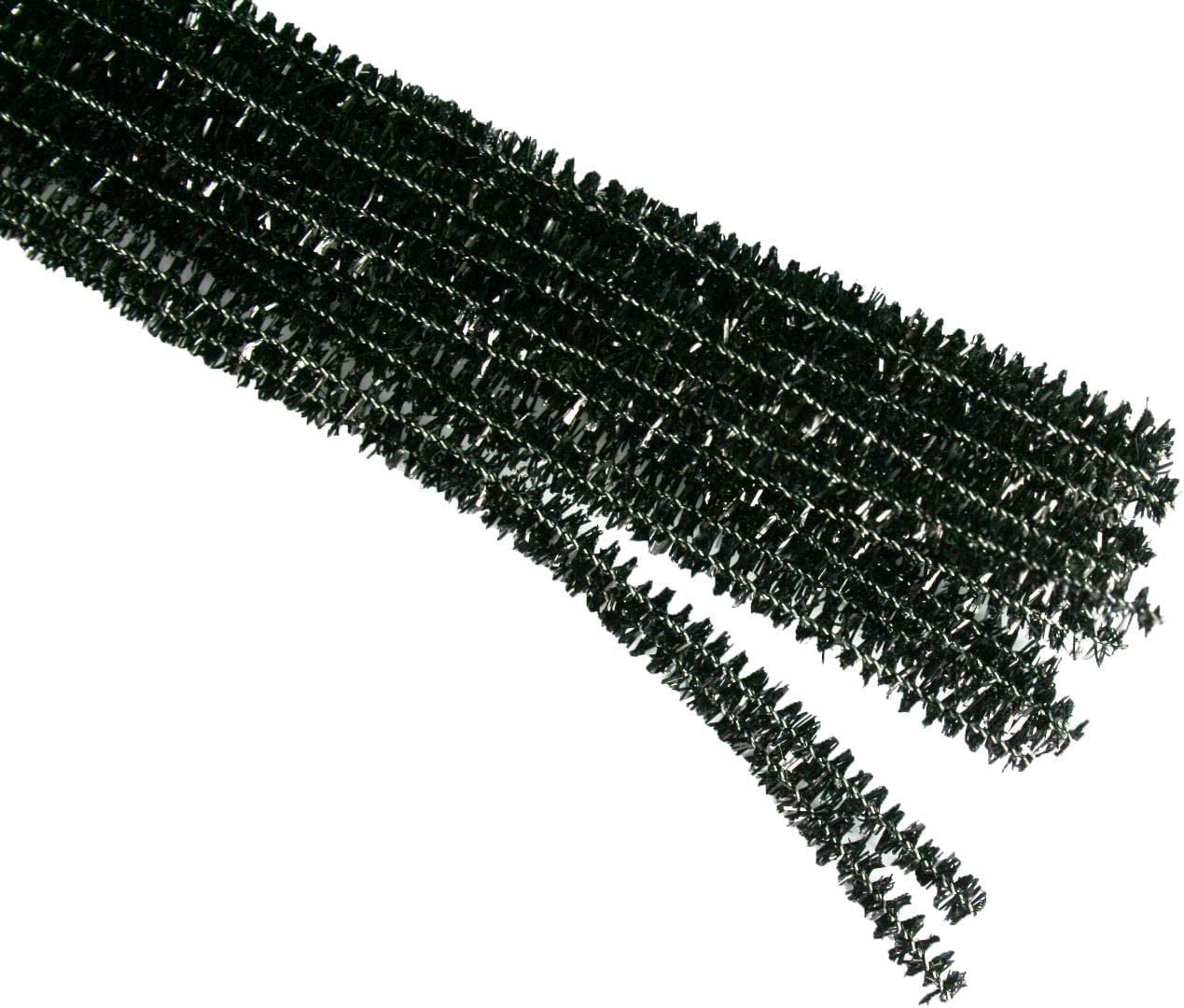 Set of 25 Metallic Tinsel Pipe Cleaners for Kids Crafts, Embellishing ...
