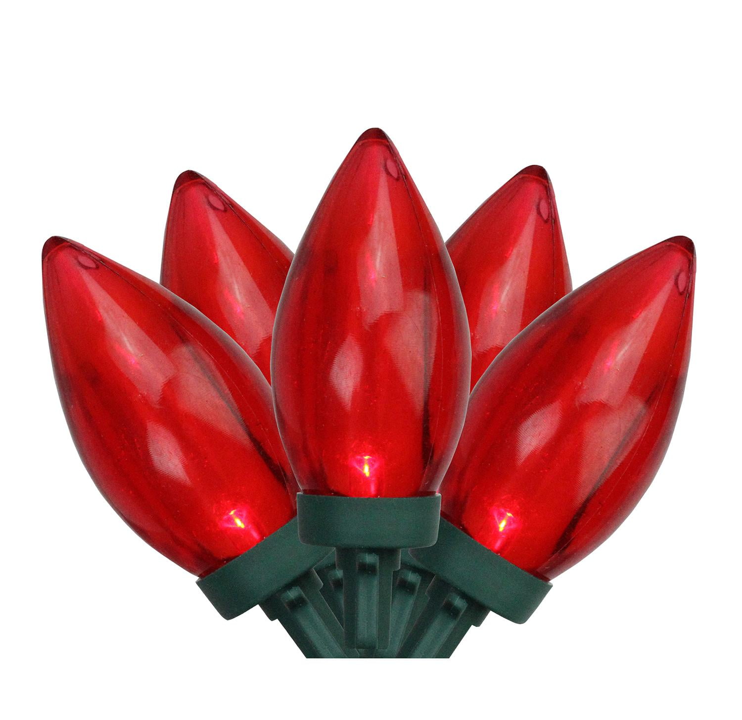 LED Christmas Lights - Set of 25 Red C9 Bulbs - Walmart.com