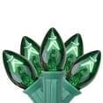 Set of 25 Transparent Green C7 Christmas Lights 12" Spacing - Green ...