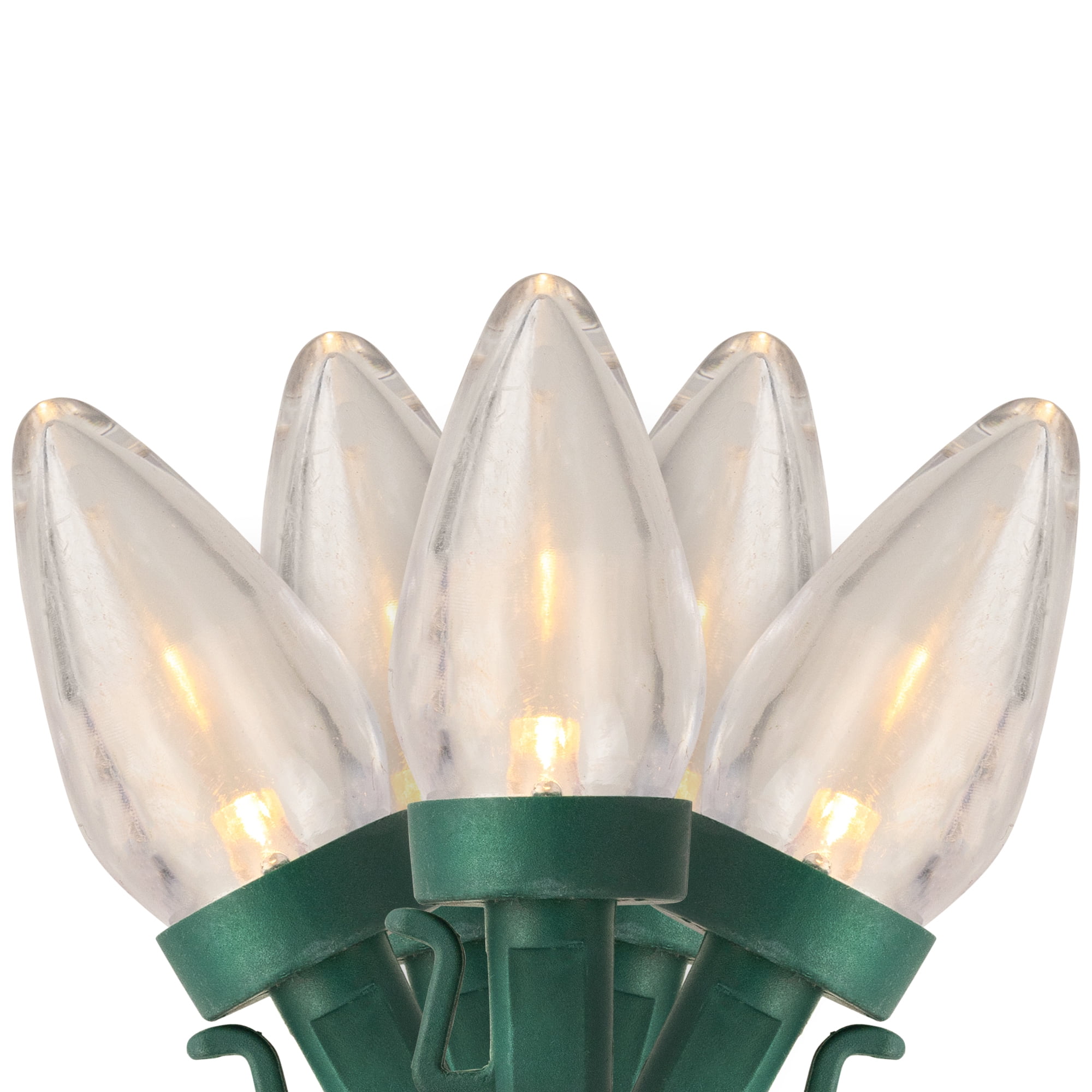Set of 25 White LED C7 Christmas Lights - Walmart.com