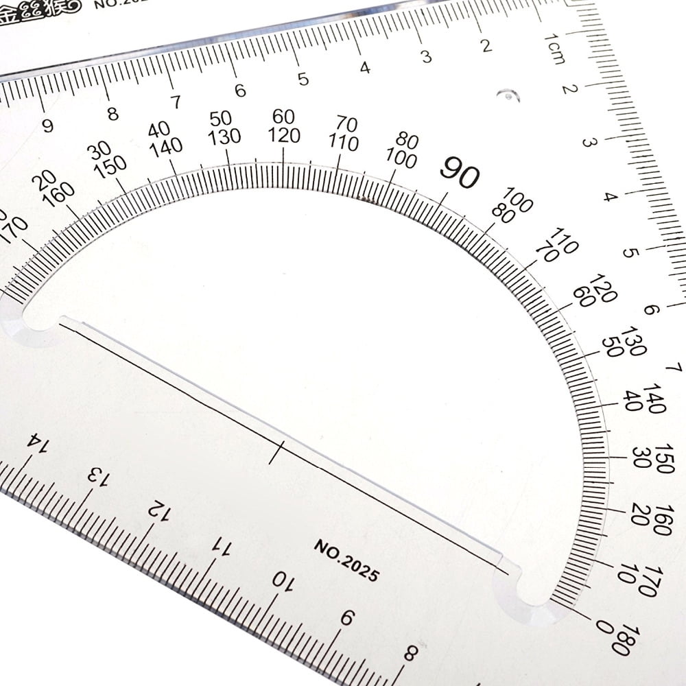 Set of 2pcs 30/60, 45 Degree Triangle Protractor Ruler Drawing Tool ...