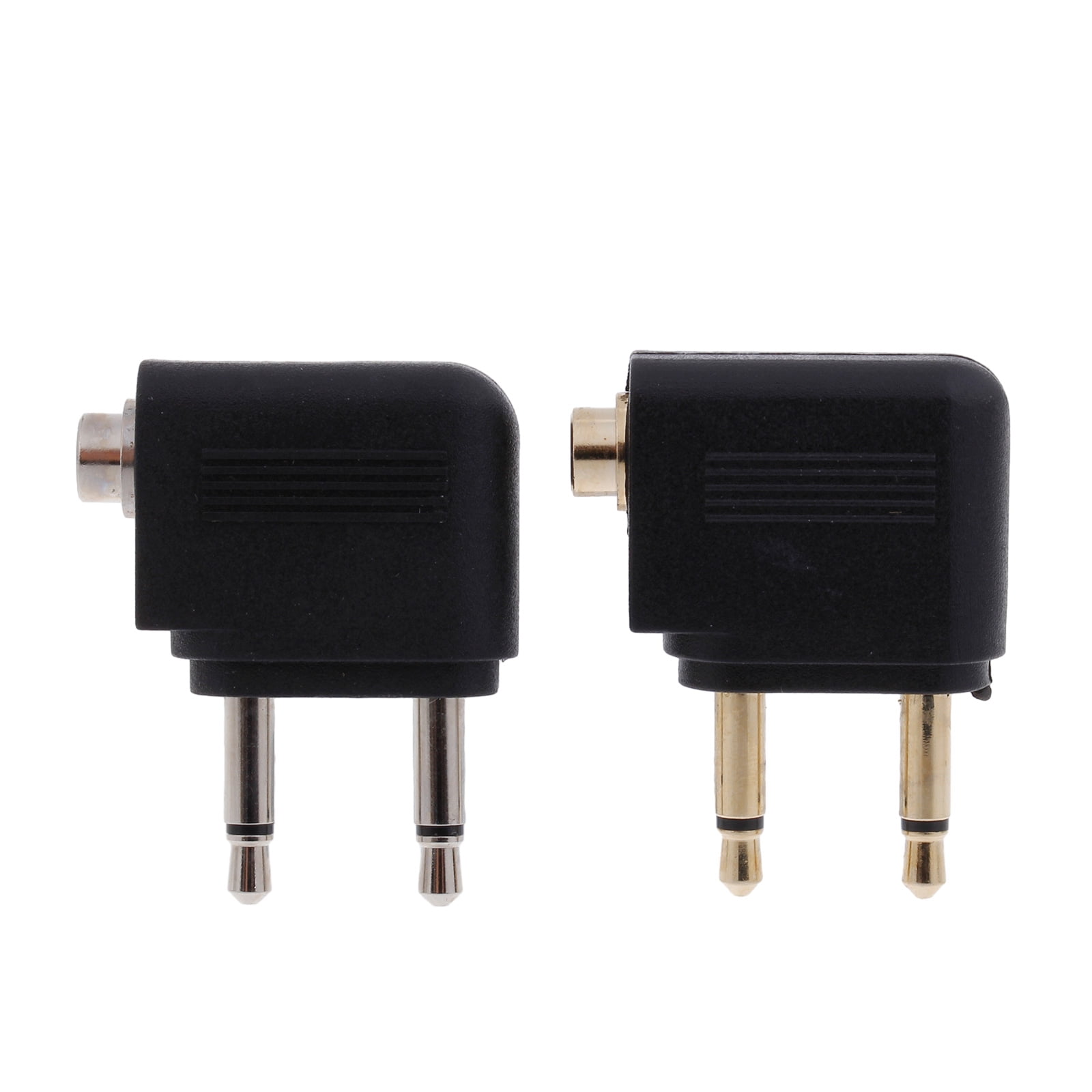 Set of 2pcs Aviation Headphone Adapter 3.5mm Port Aircraft Earphone ...