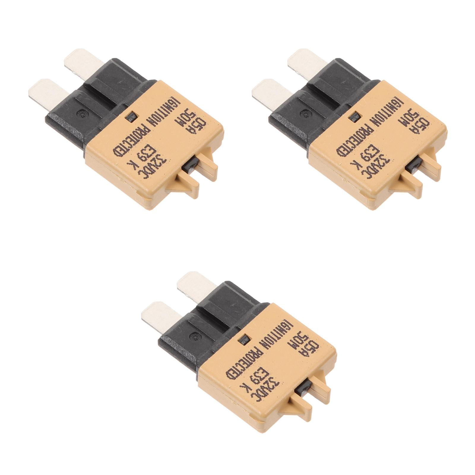 Set of 3 30 Amp Ressettable Fuse Resettable Automotive Brown - Walmart.com