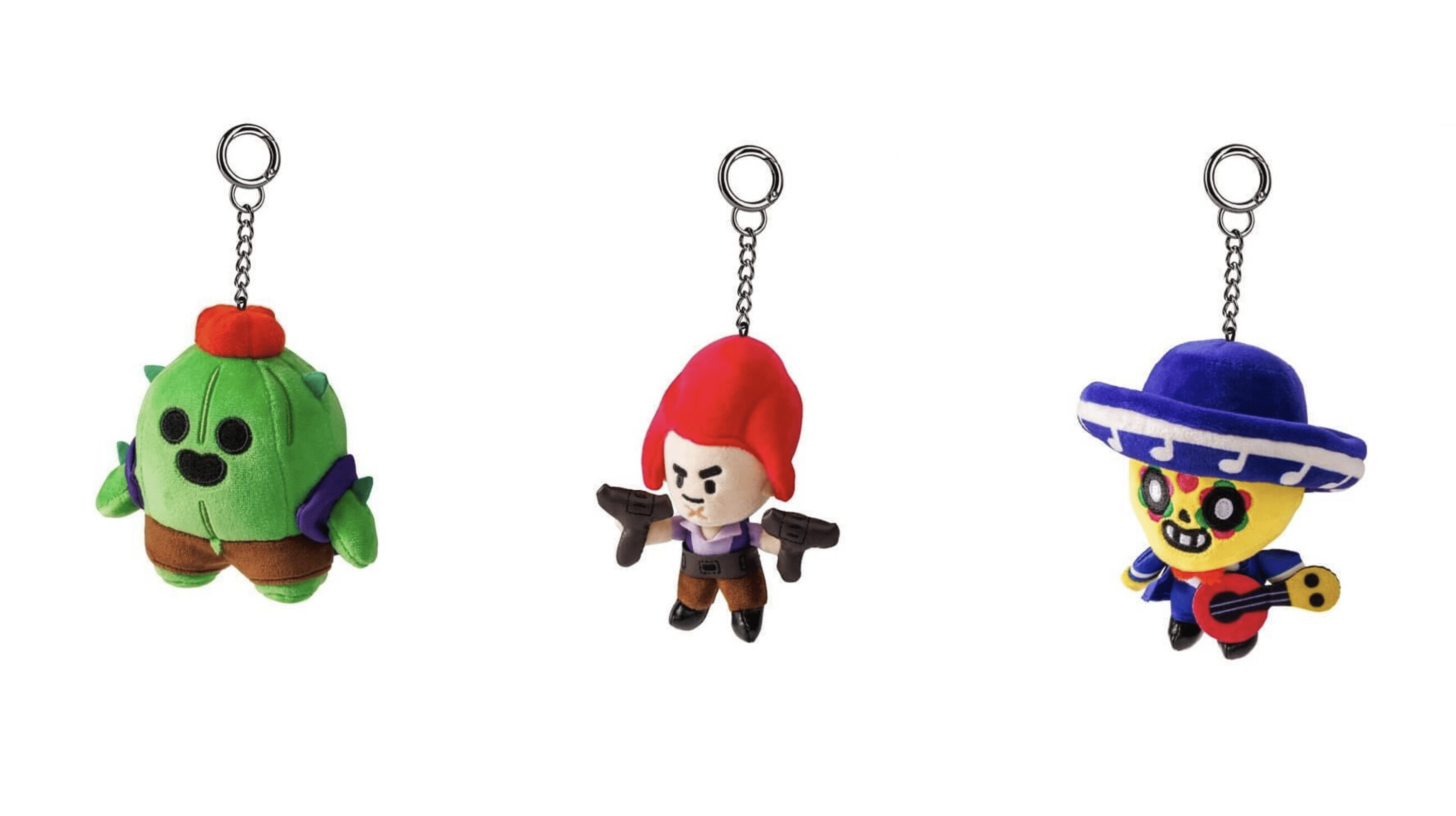 Set of 3 -- 5" Brawl Stars Line Friends NEW Plush Clip On -- SPIKE ...