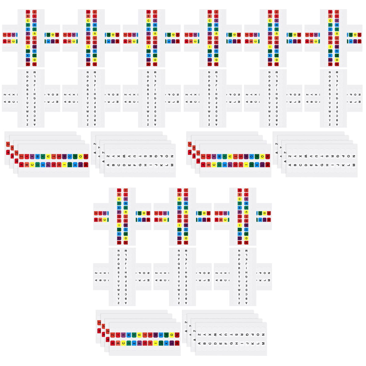 Set of 3 Alphabet Note Tabs Index Sticker Student - Walmart.com