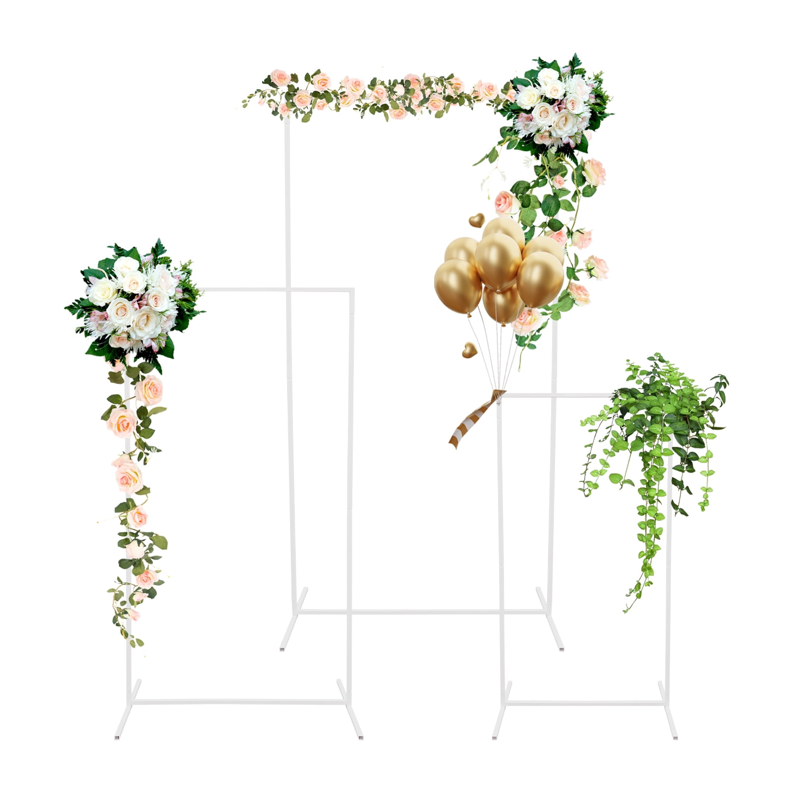 Set of 3 Arch Backdrop Stand Metal Arch Stand Wedding Arch Frame Metal ...