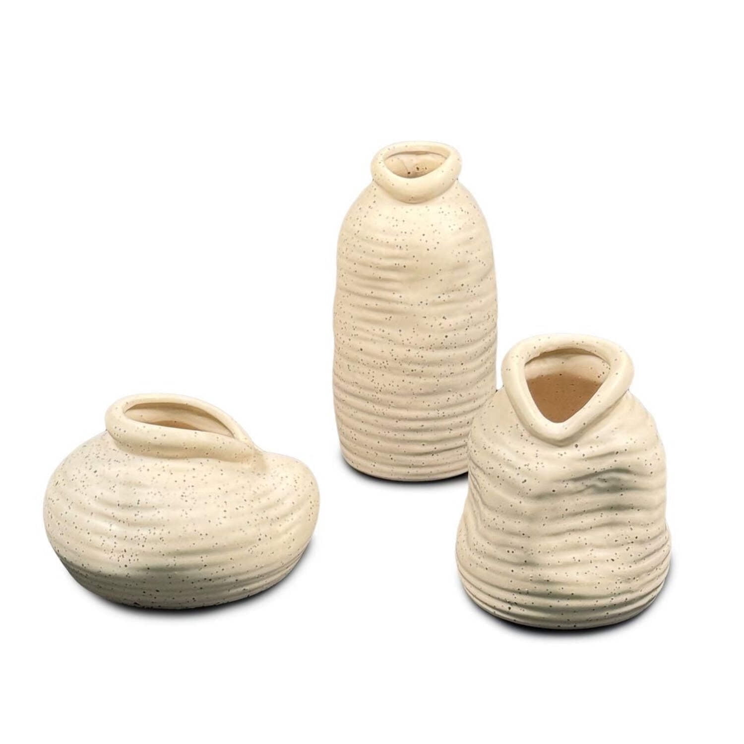 Aria Home Modern Textured Ceramic Decorative Vases for Living Room ...