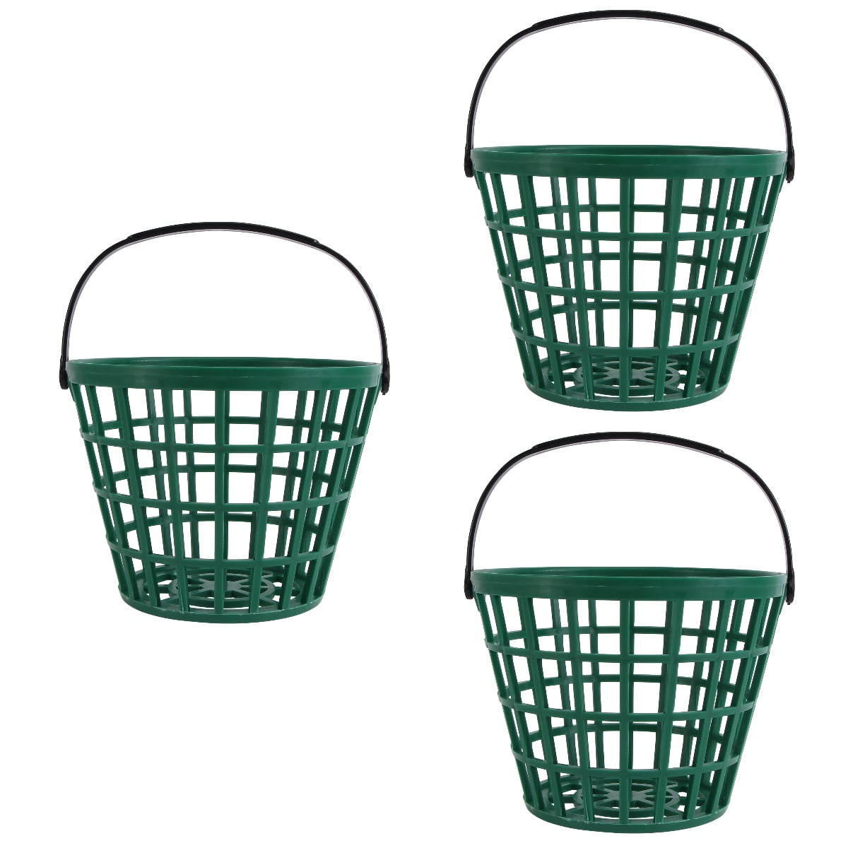 Set of 3 Ball Basket Golfball Hoop Carrying Buckets Range Baskets Disc ...