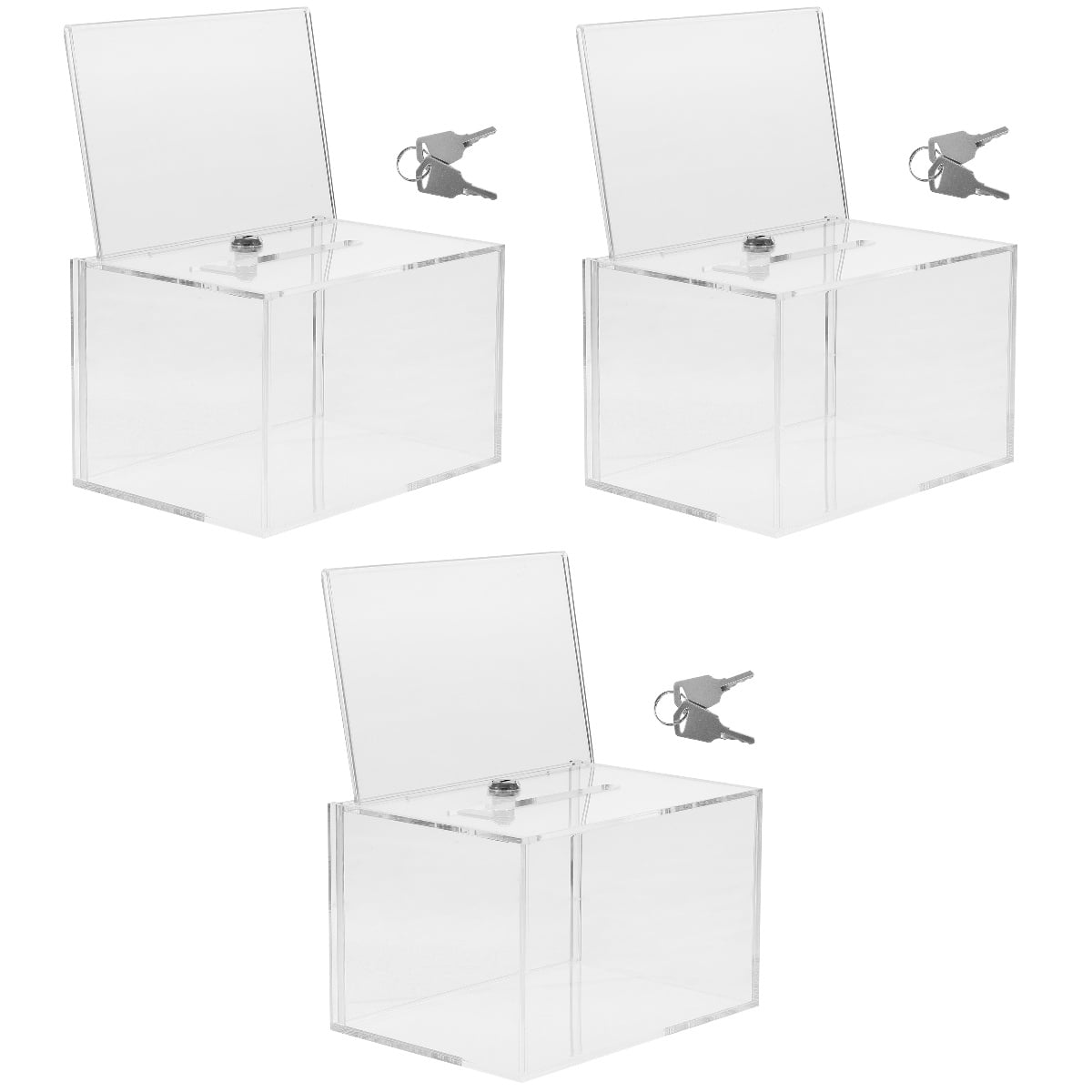 Set of 3 Ballot Fundraising Bucket Donation Box Miss - Walmart.com