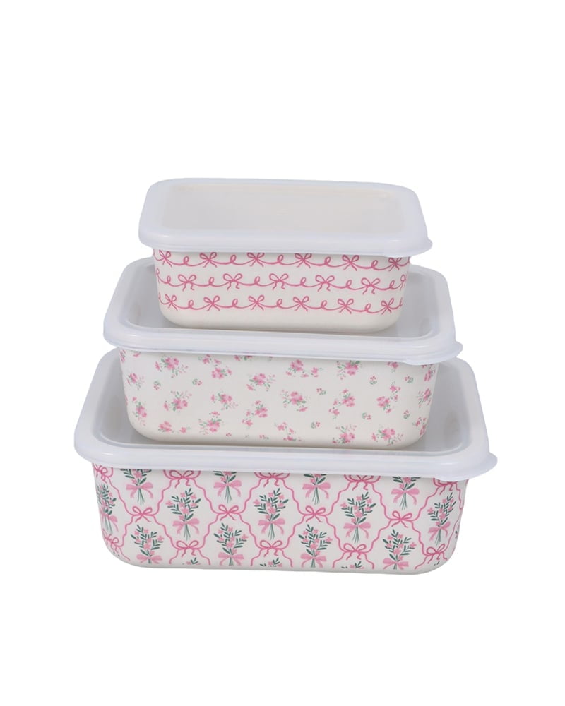 Set of 3 Bamboo Fiber Storage Container with Lids Rectangle - Walmart.com