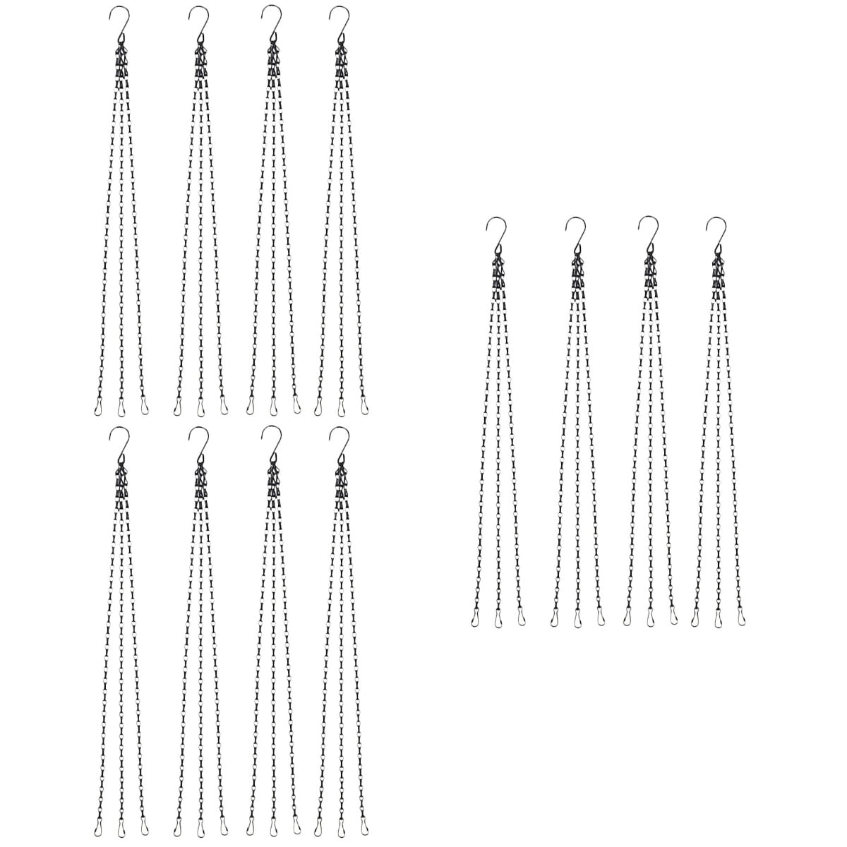 Set of 3 Baskets Produce Flower Pot Chain Solid Pendant Chain 56X3CM ...