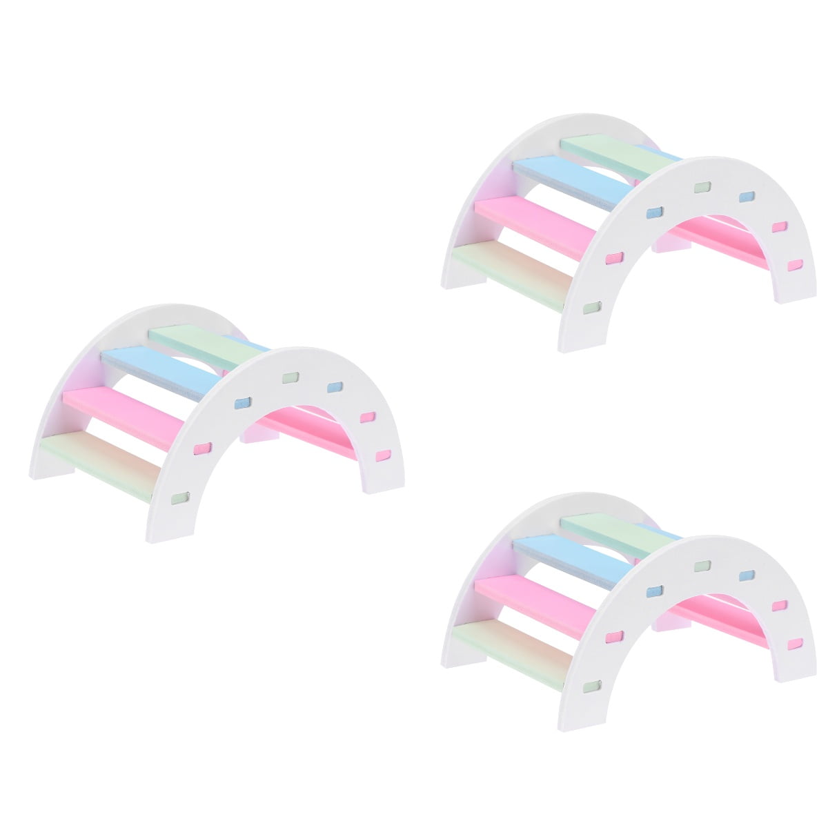 Set of 3 Bendable Hamster Bridge Rainbow Pet Rest Toy Exercise ...