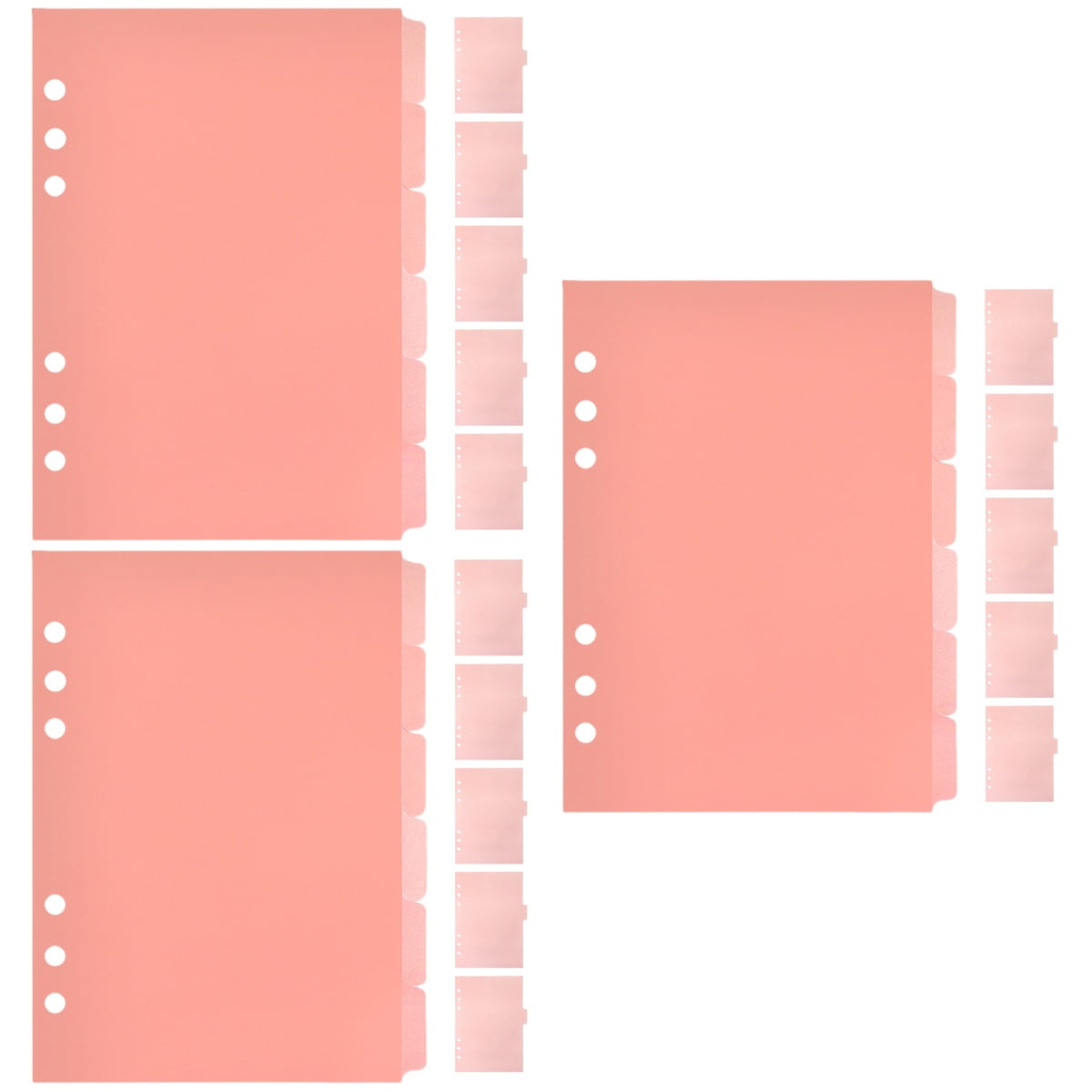 Set of 3 Binder with Folders Notebook Separated Pages Document Dividers ...
