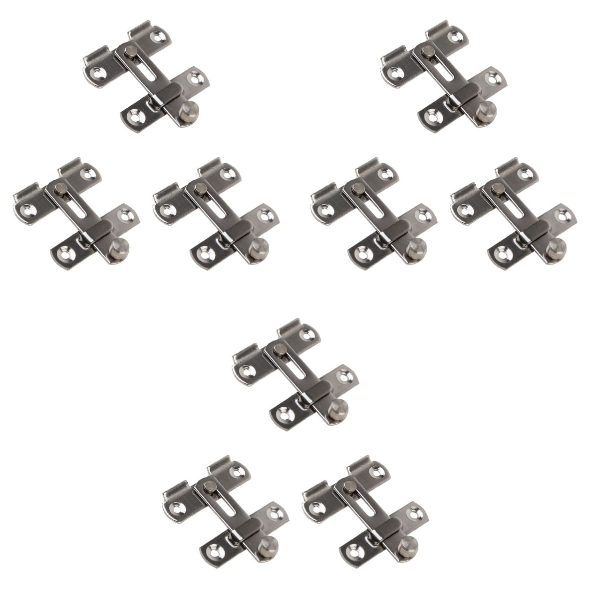 Set of 3 Buckle Bolts Anti-theft Door Metallic Tray Handlebar Bracket ...