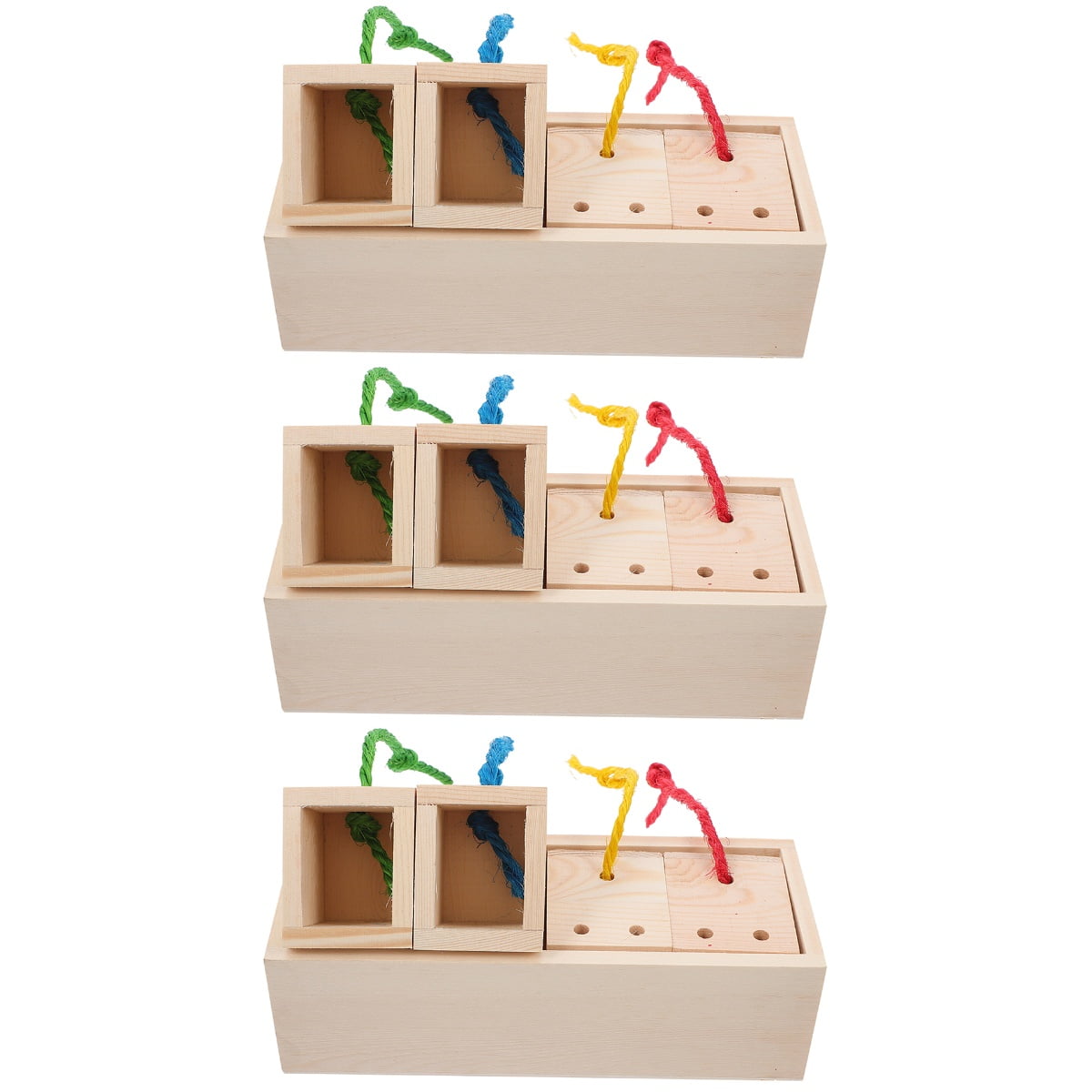 Set of 3 Bunny Animals Hamster Foraging Toy Stress Relief Food Puzzle ...