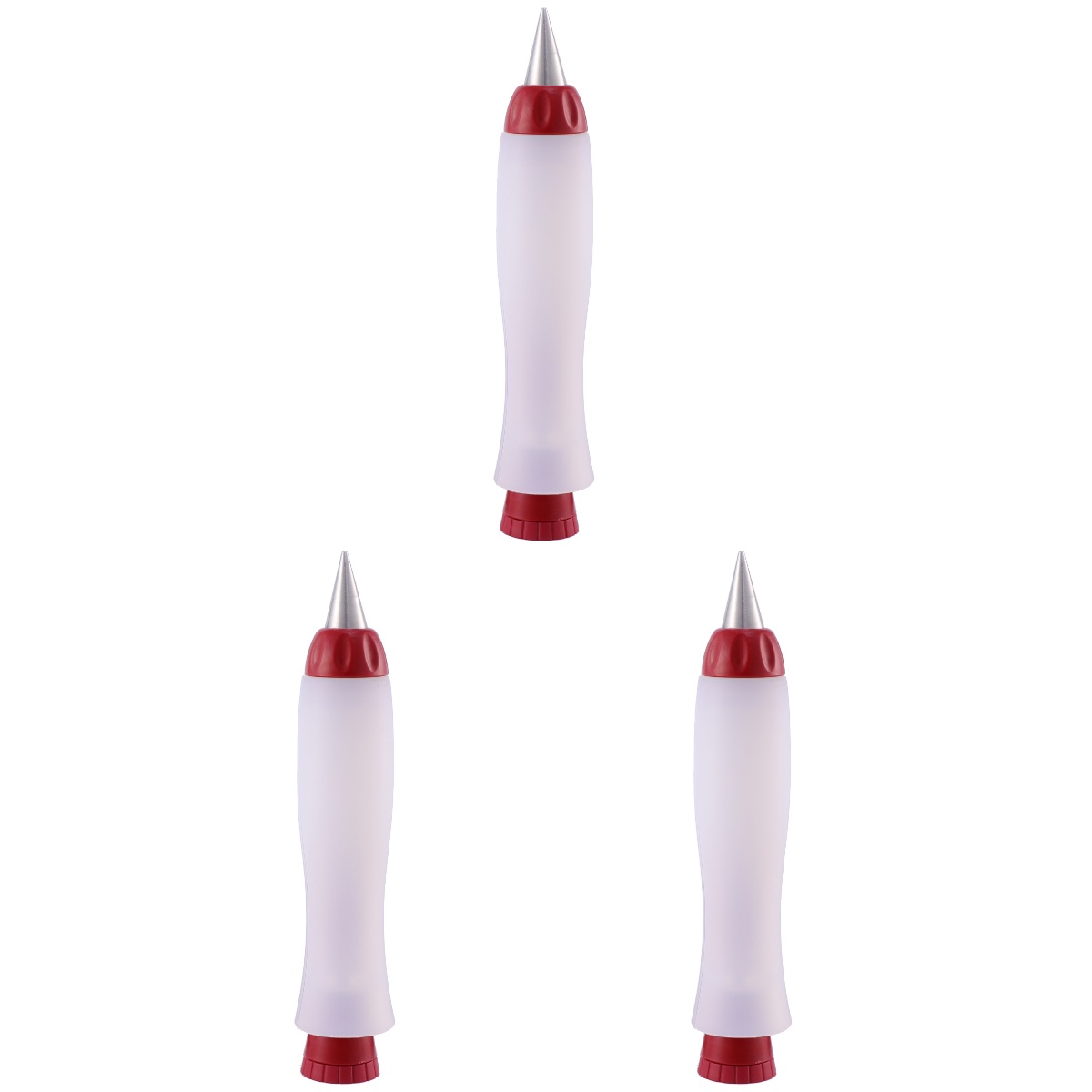 Set of 3 Buttercream Silicone Plate Writing Pen Cake Frosting Syringe ...