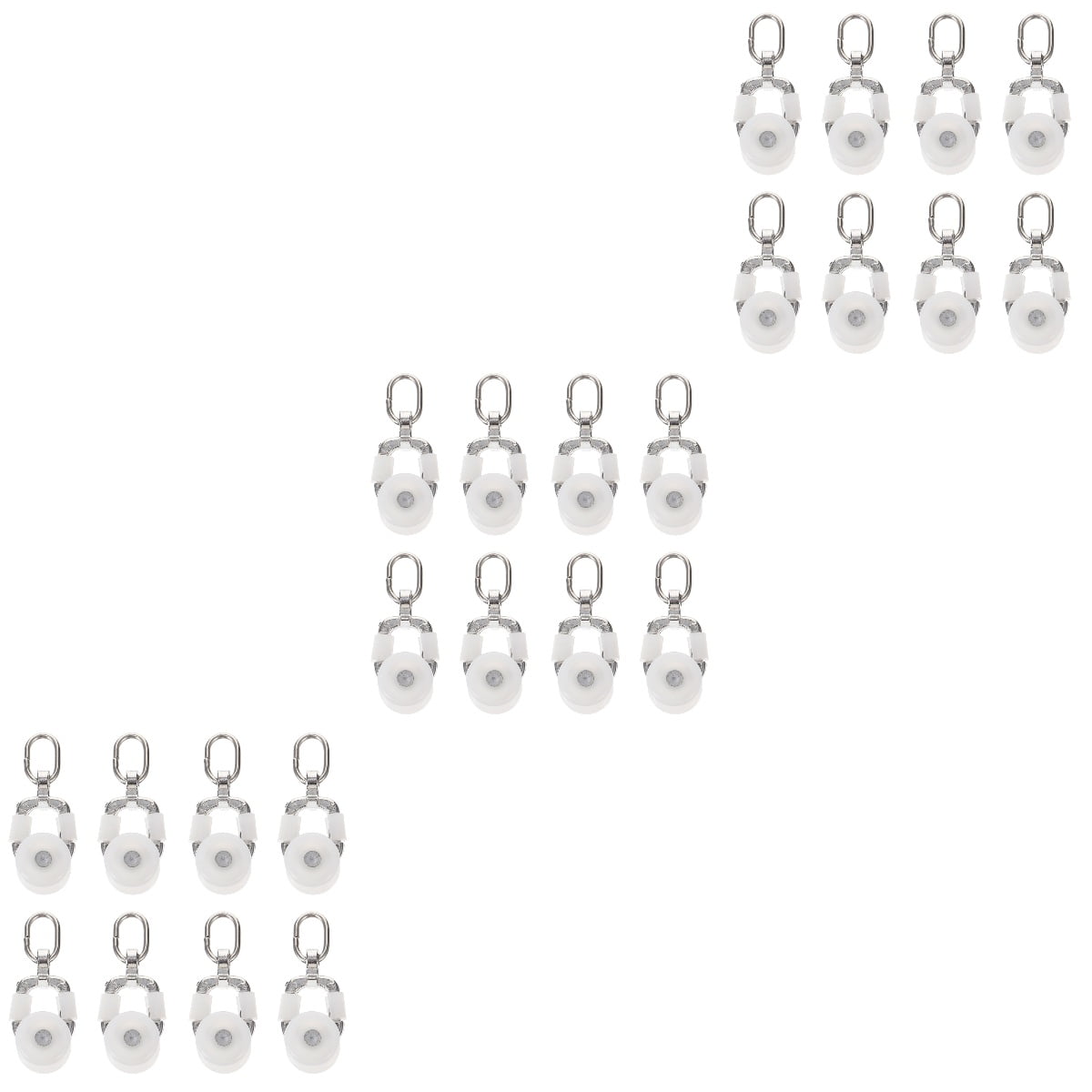 Set of 3 Cable Pulley Sliding Glider Wheel Baby 3.80X1.50X1.30CM White ...