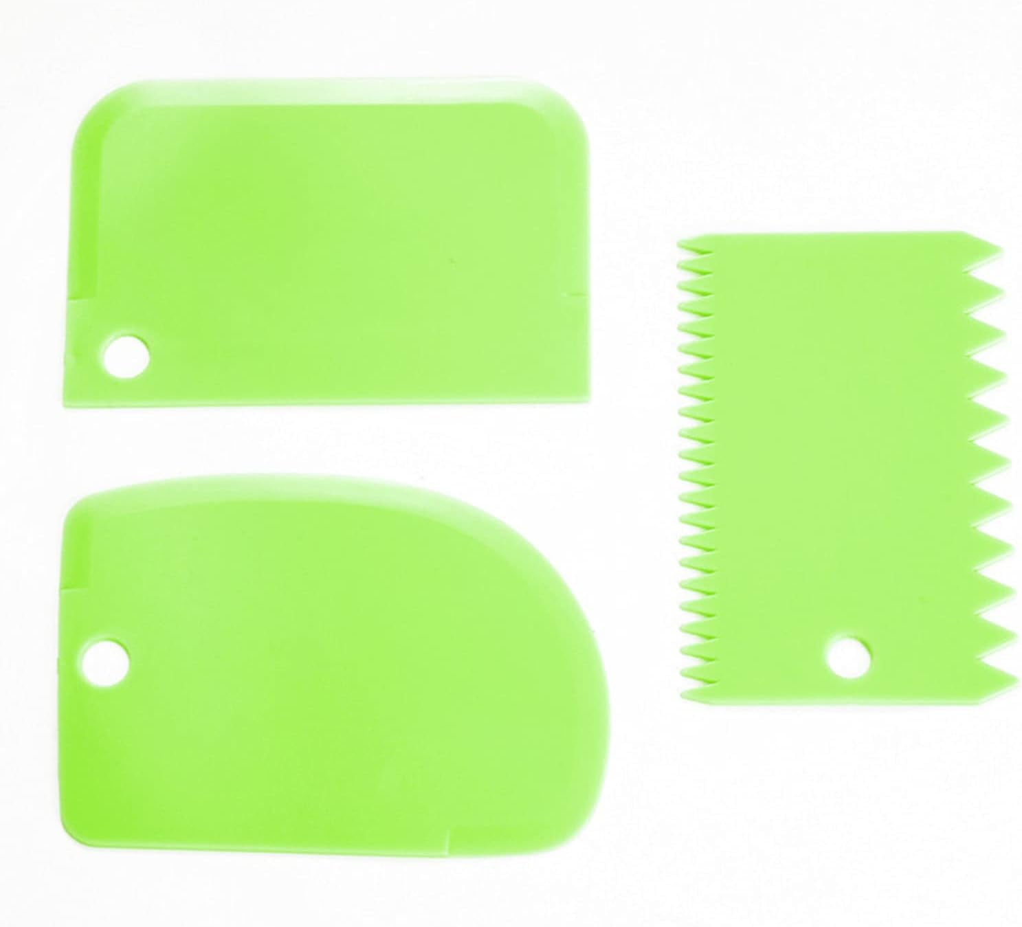 Set of 3 Cake Scrapers Softer Cake Decorating Tool Flexible Plastic ...