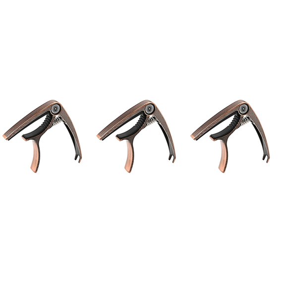 Set of 3 Capo Guitar Capos Horizontal Instrument Bracket Pick Holder ...