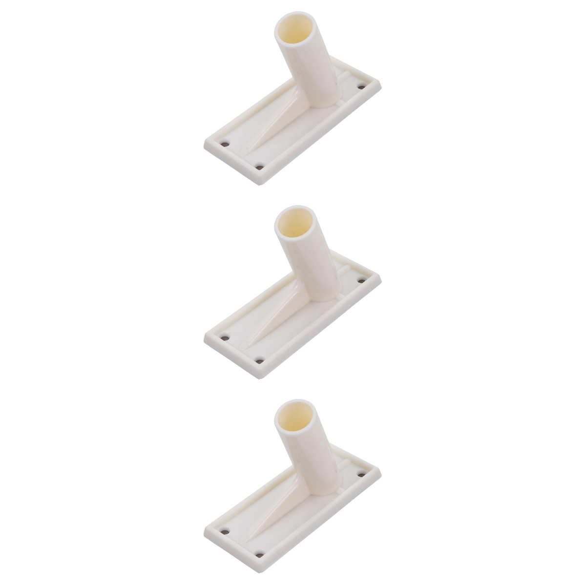Set of 3 Car Flagpole Stand Deck Mount Holder Kit Holders White ...