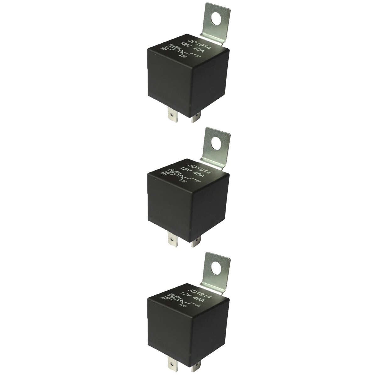 Set of 3 Car Relay Automotive Automatic Relays Radiant Black - Walmart.com