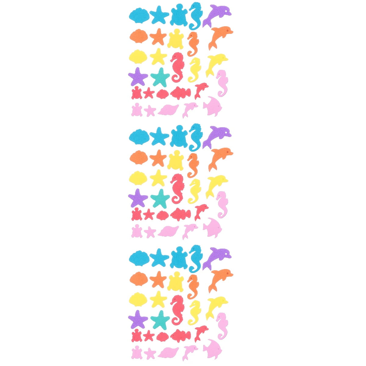 Set of 3 Car Sponge Sticker Sea Animals Wall Removable Stickers ...