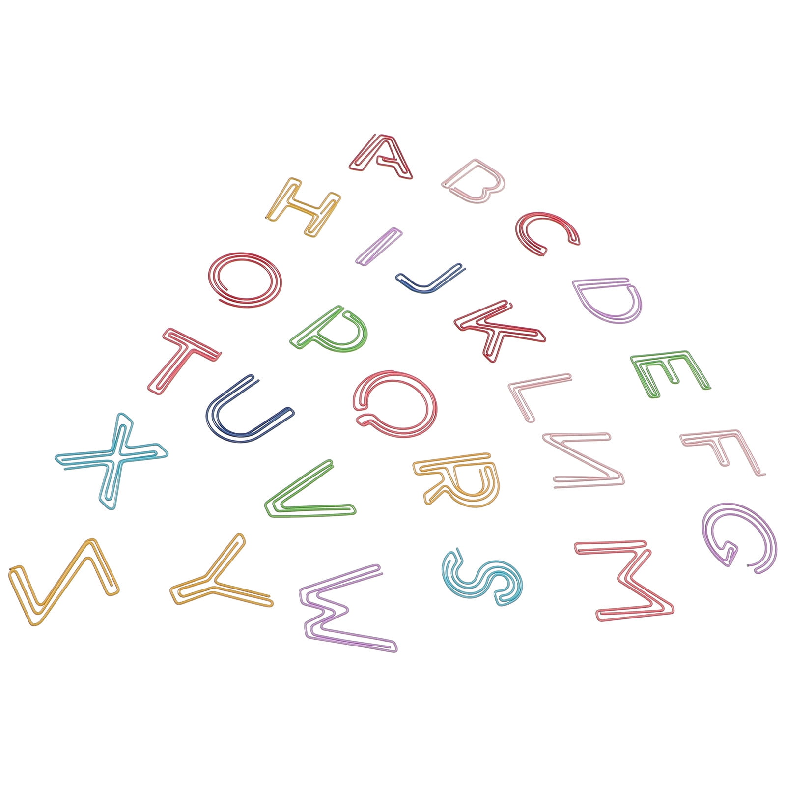 Set of 3 Cartoon Clips Colored Letter Design Clamps Large Paperclip ...