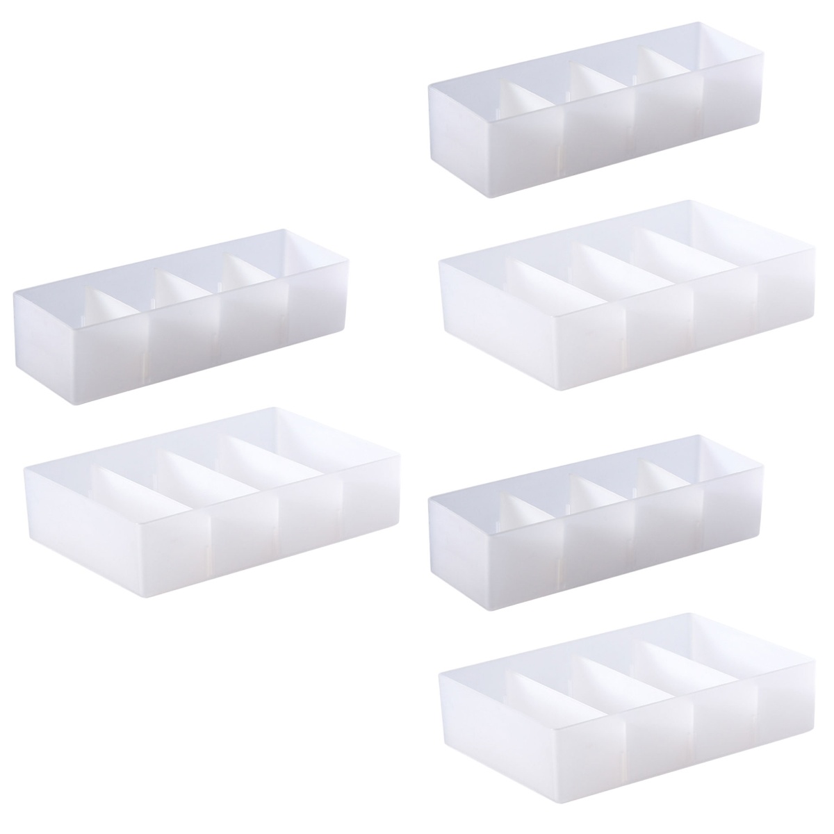 Set of 3 Case Storage Box Transparent Small Supplies Organizer ...