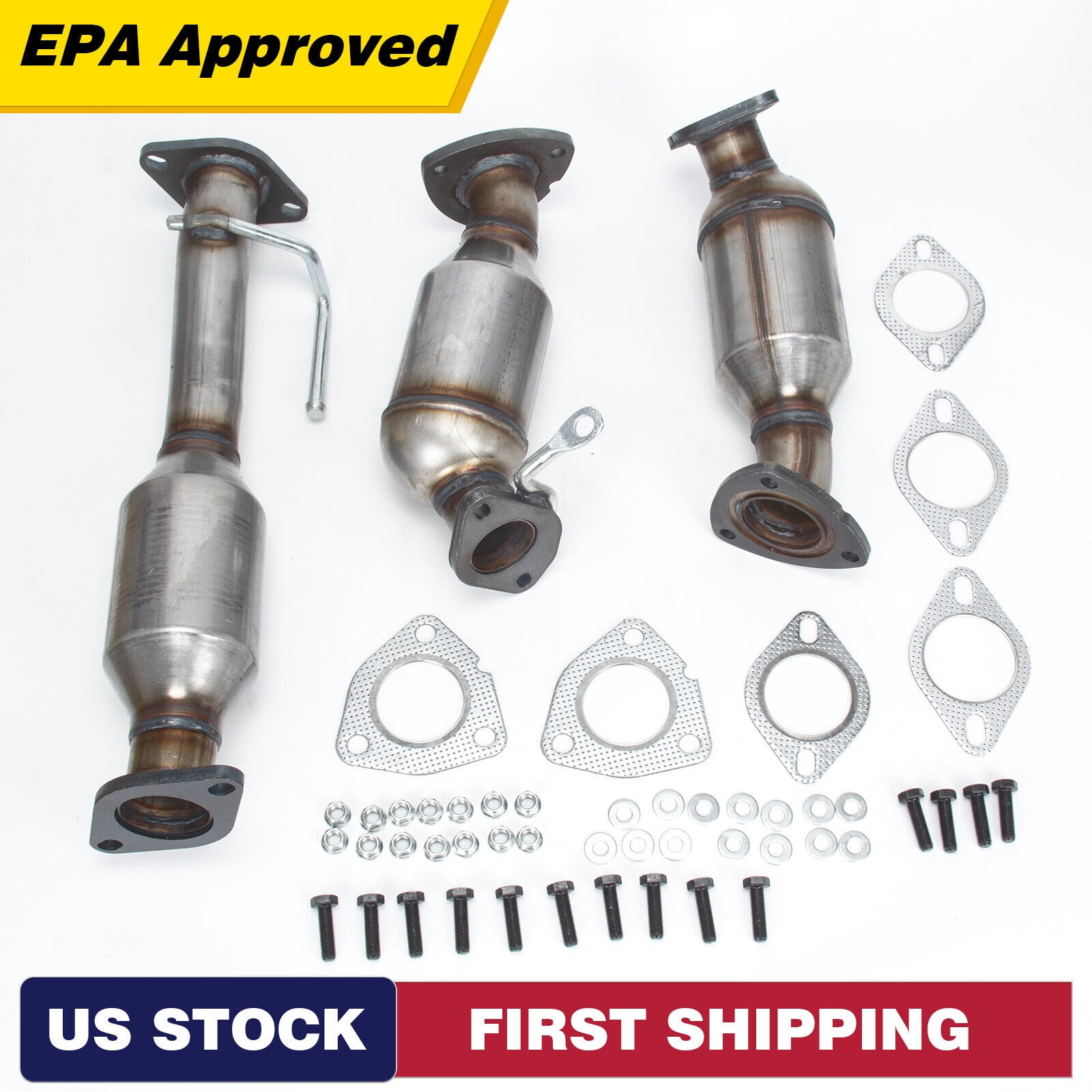 Set of 3 Catalytic Converter For 2009-2017 Buick Chevy Traverse Saturn ...