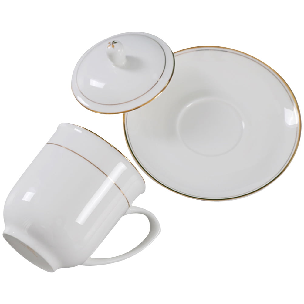 Set of 3 Ceramic Drinking Cup Porcelain Coffee Cups Supplies Daily Use ...