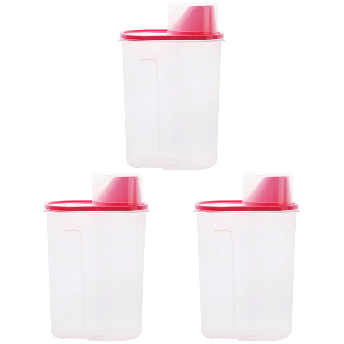 Set of 3 Cereal Beans Storage Container Dry Goods Food Jar Grains ...