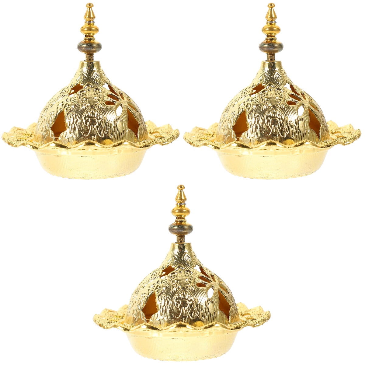 NUOLUX Table Censer Golden Gourd Shape 3Pcs 2.75X2.75X2.36in ...