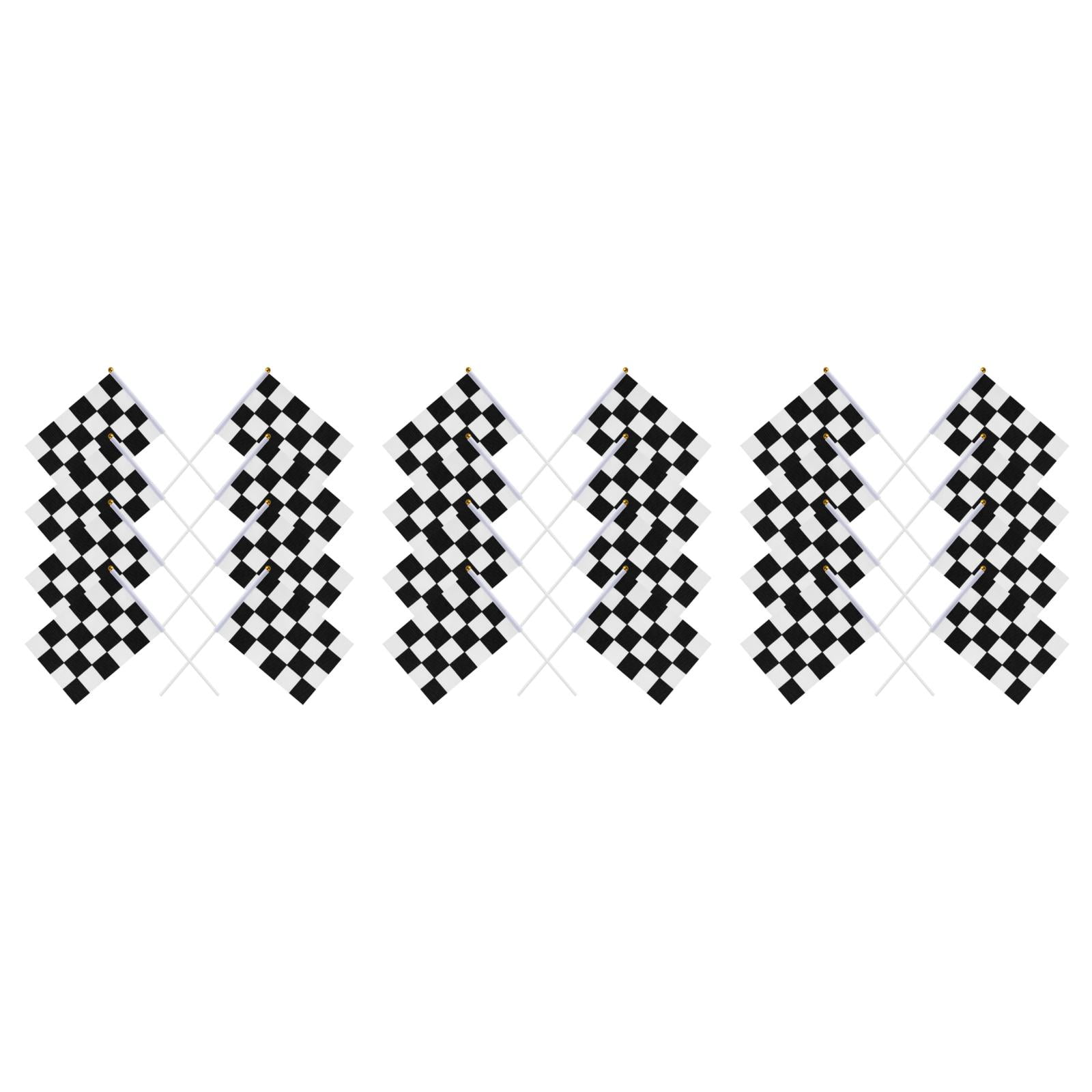 Set of 3 Checkered Flags Racing Marker Wheel Decals Tablecloth ...
