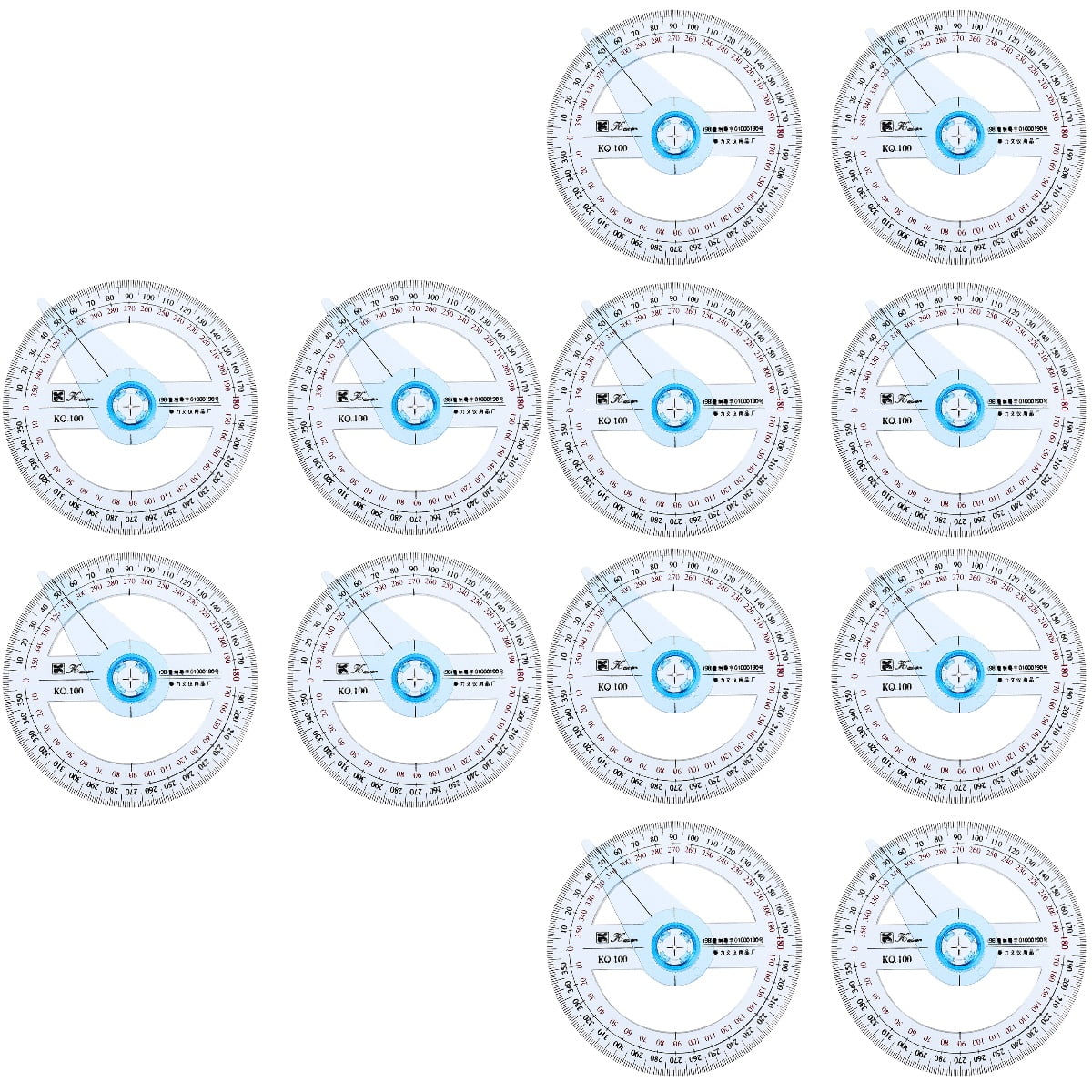 Set of 3 Circle Maker Angle Ruler Protractor Scale Student - Walmart.com