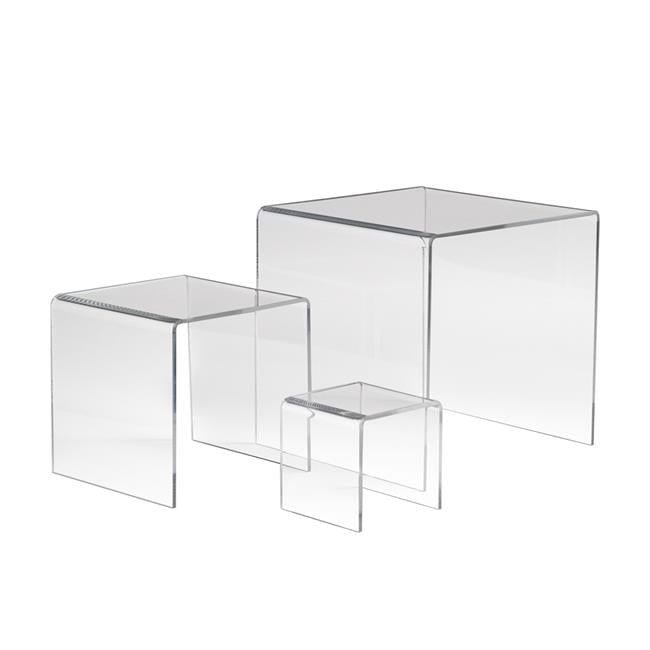 Set of 3 Clear Acrylic Medium Display Risers (Pack of 6) - Walmart.com