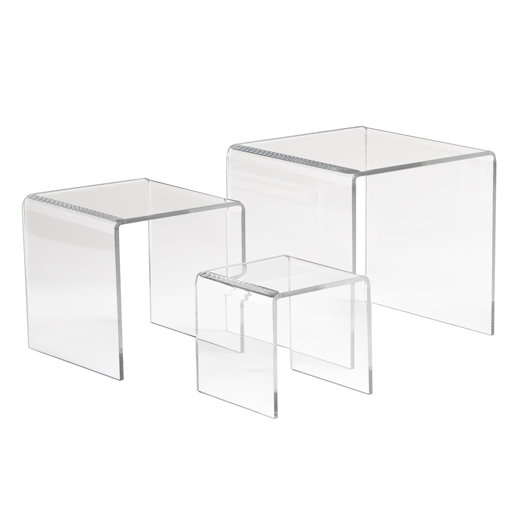 Set of 3 Clear Acrylic Small Display Risers (Pack of 6) - Walmart.com