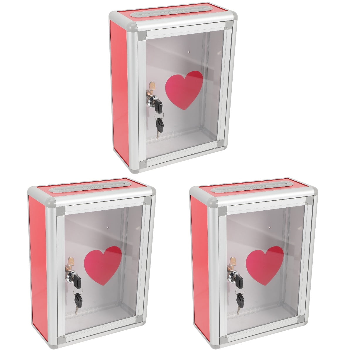 Set of 3 Clear Container Complain Letter Box Fair Voting - Walmart.com