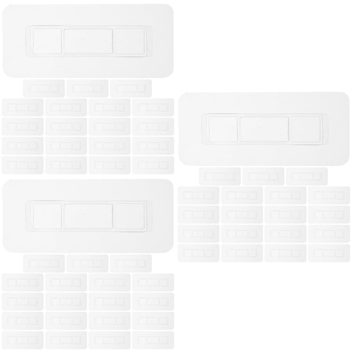 Set of 3 Clear Hook Sticker Picture Hangers for Drywall Outlets Hanging ...