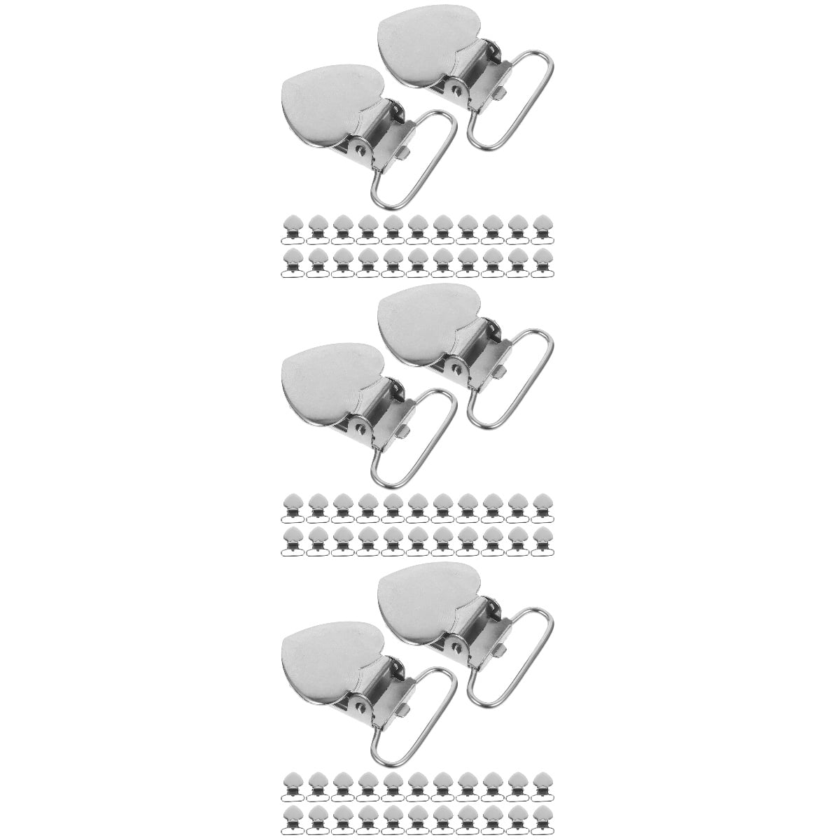 Set of 3 Clips Bedding Peach Heart Baby Pacifier Sheet Fasteners ...