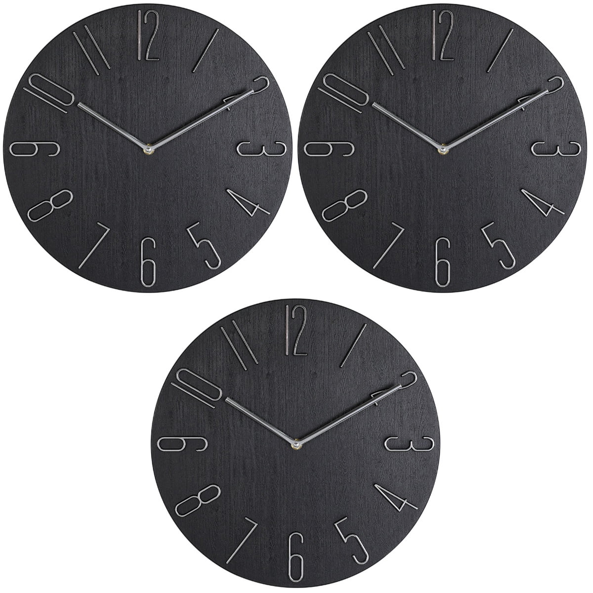 Set of 3 Clock Wall Electronic Conference Room Decoration Office ...