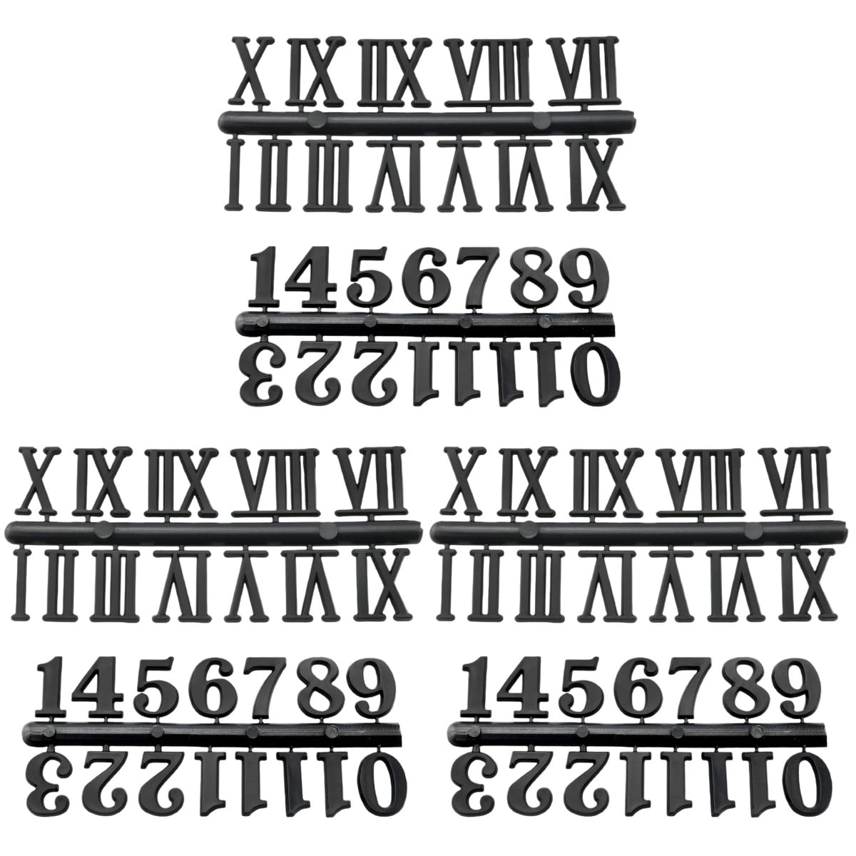 Set of 3 Clocks for Living Room Wind-up Kit Number Plate Renovation DIY ...