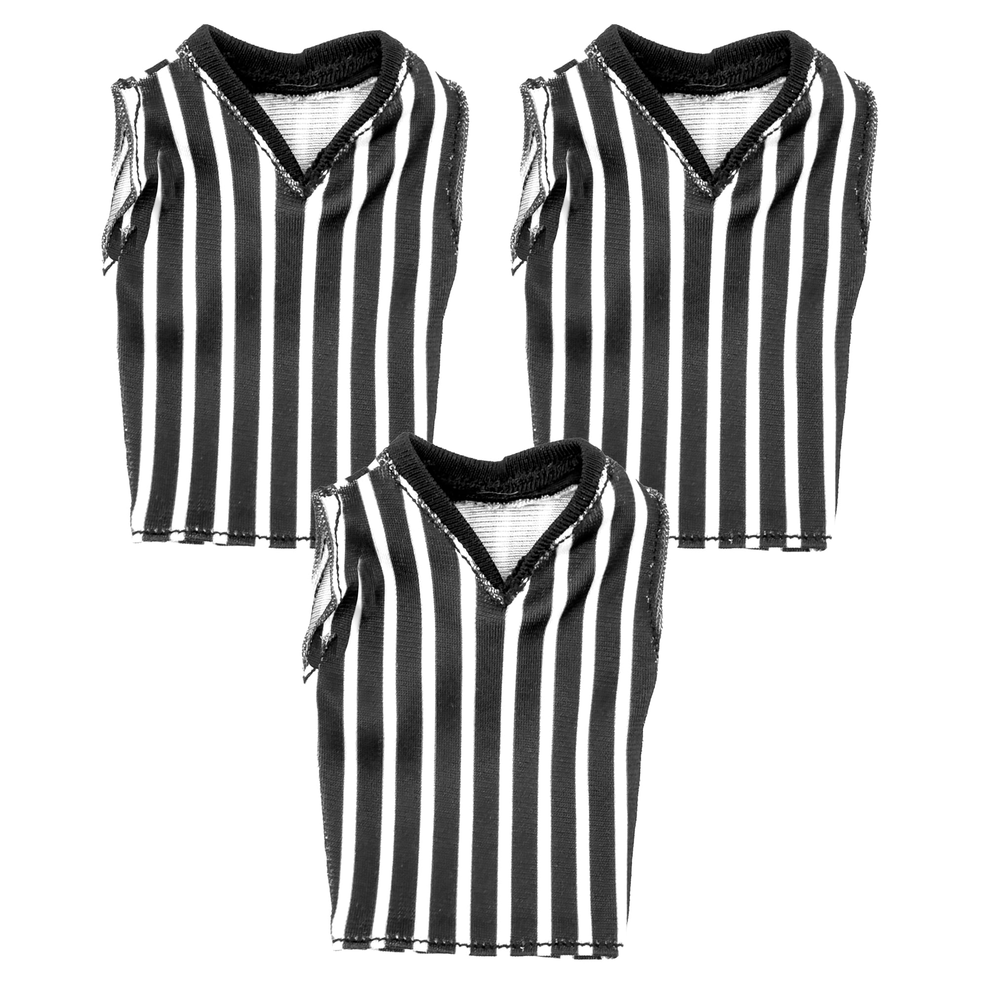 Set of 3 Cloth Muscle Referee Shirts for WWE & AEW Wrestling Action ...