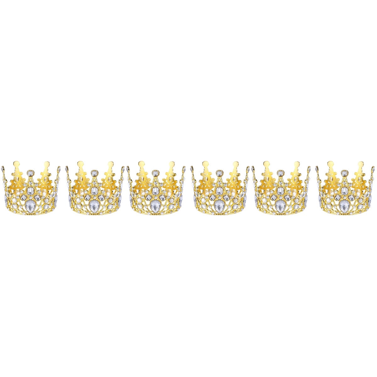 BESTYASH Metal Crown Toppers Golden for Cake Decoration and Parties ...