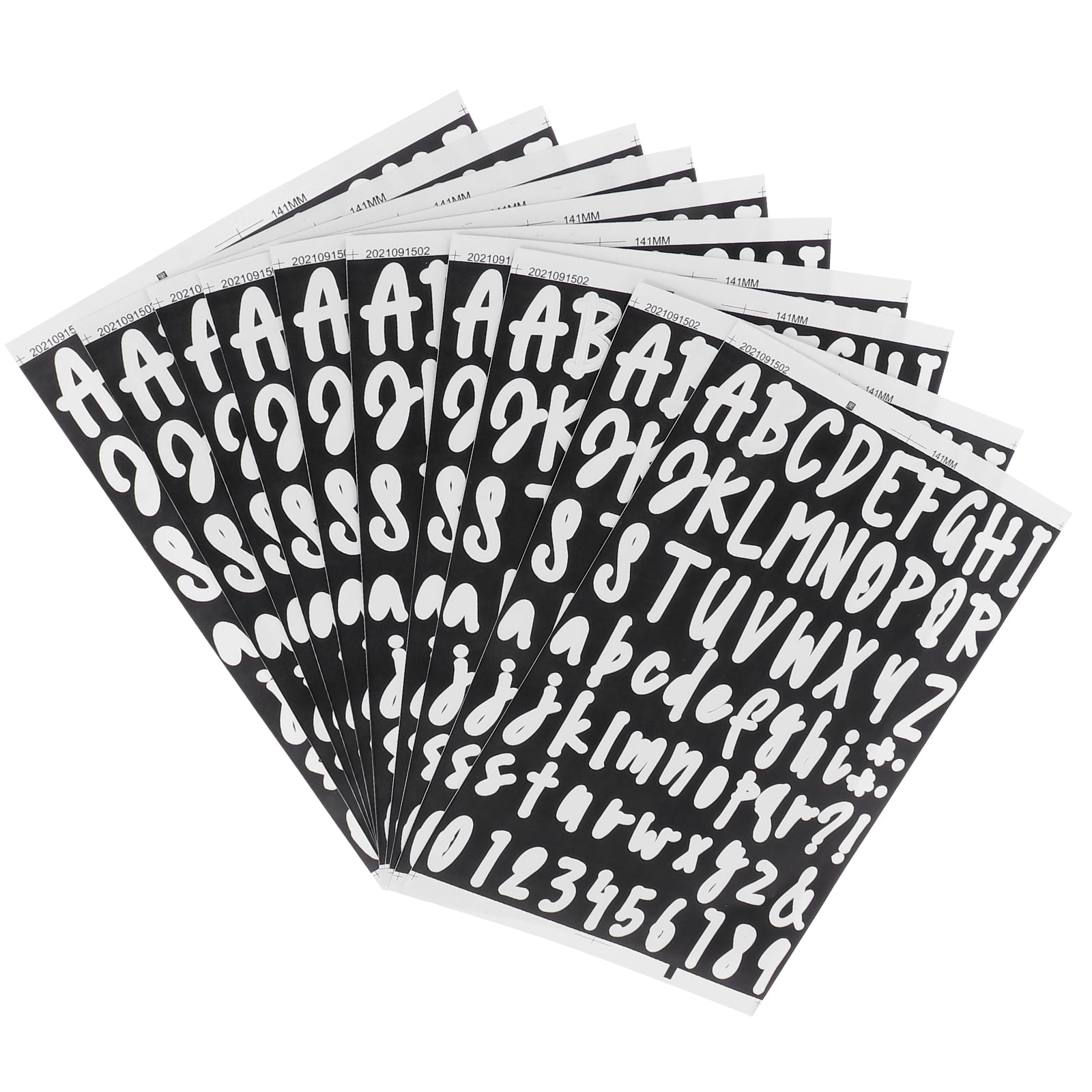 Set of 3 DIY Alphabet Number Decal Adhesive Vinyl Sticker Letters White ...