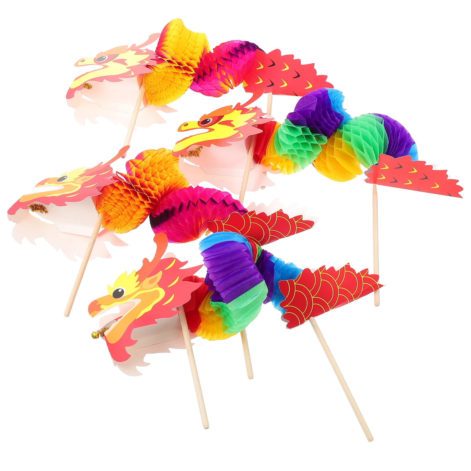 Set of 3 DIY Dragon Ornaments Hand Drawn Flowers Craft for Kids Paper Child - Walmart.com