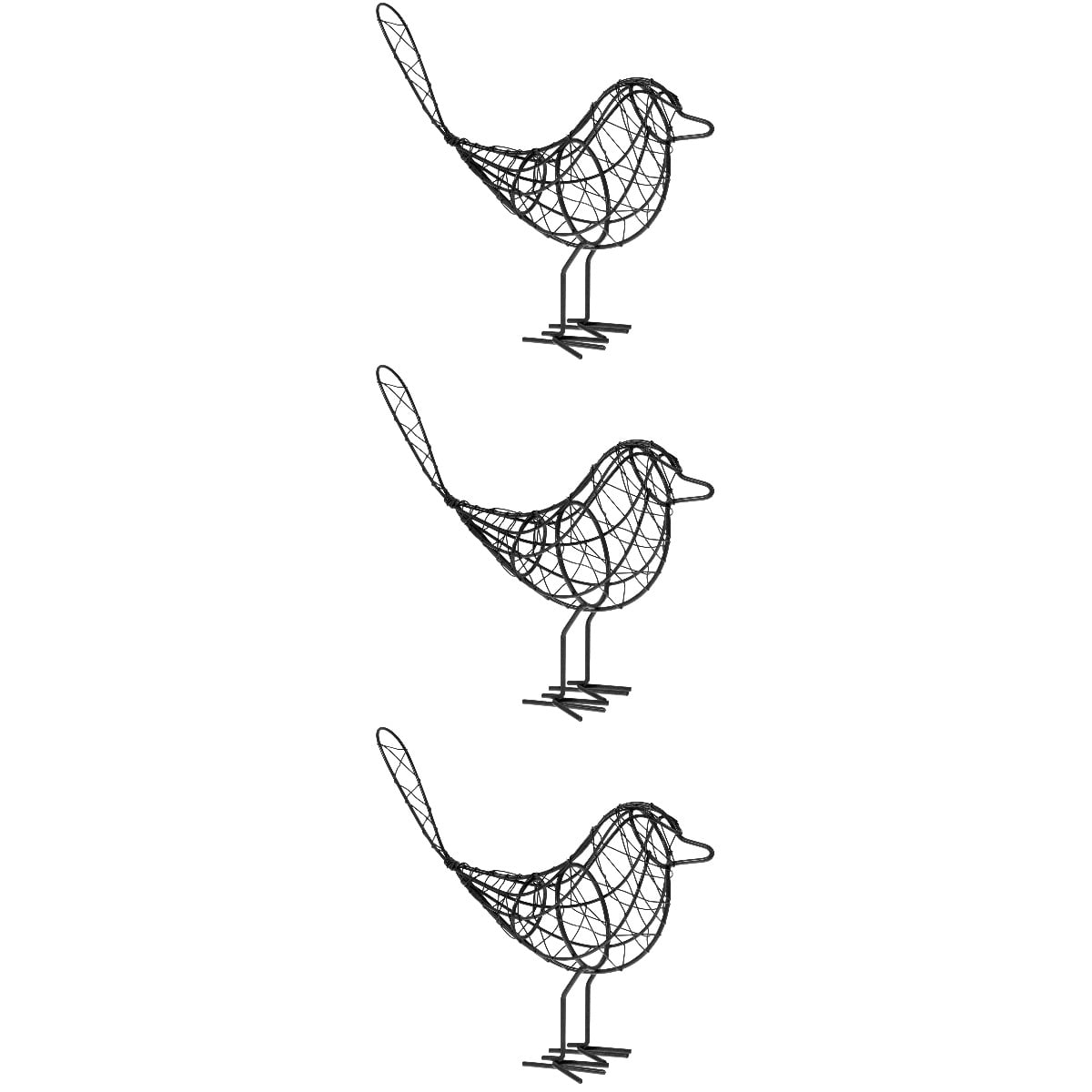 Set of 3 Decorative Birds with Clip Wire Decoration - Walmart.com