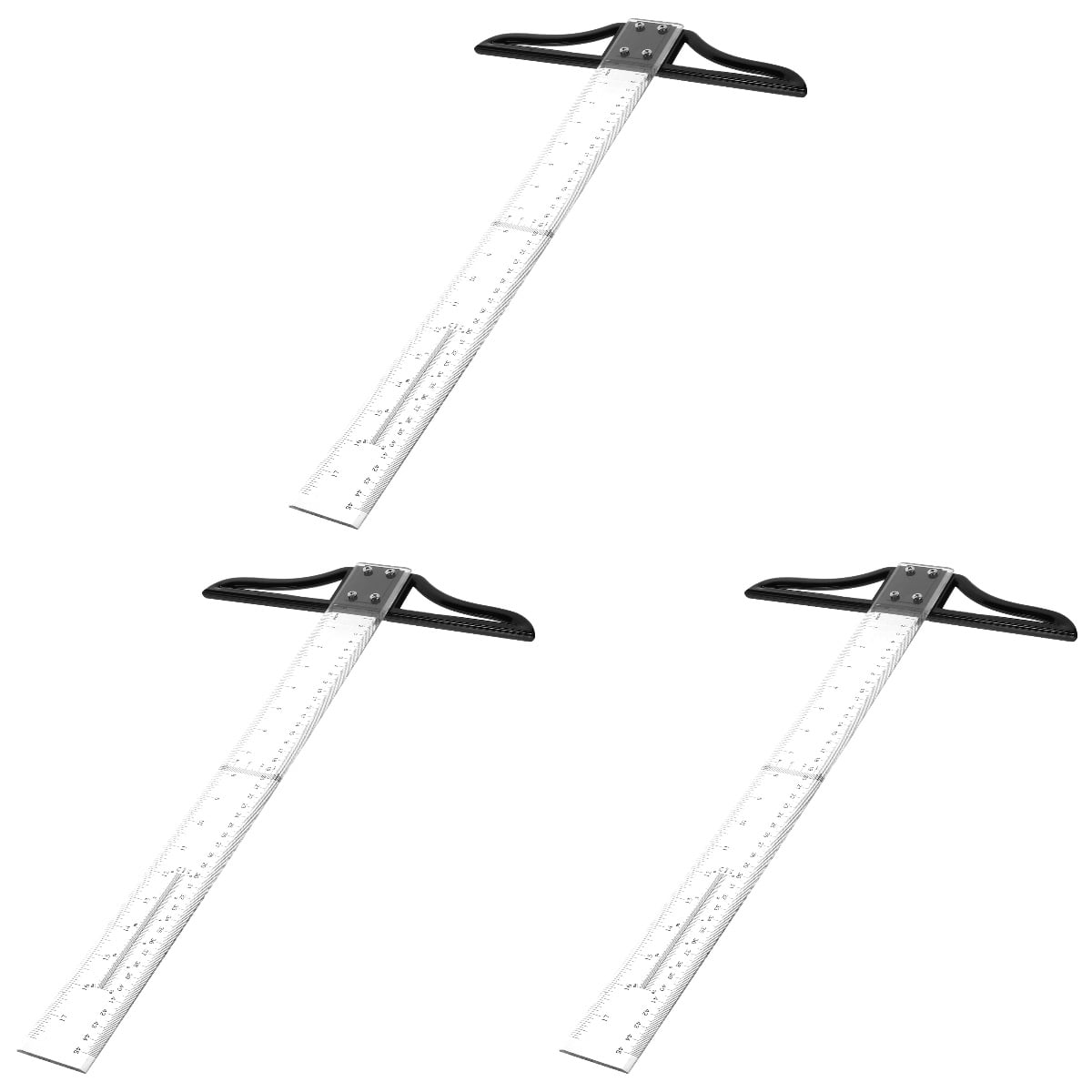 Set of 3 Design Ruler Tool Woodworking Measuring Shirt Guide Drafting ...